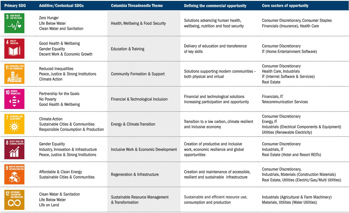The UN Sustainable Development Goals & Our Themes | Columbia ...